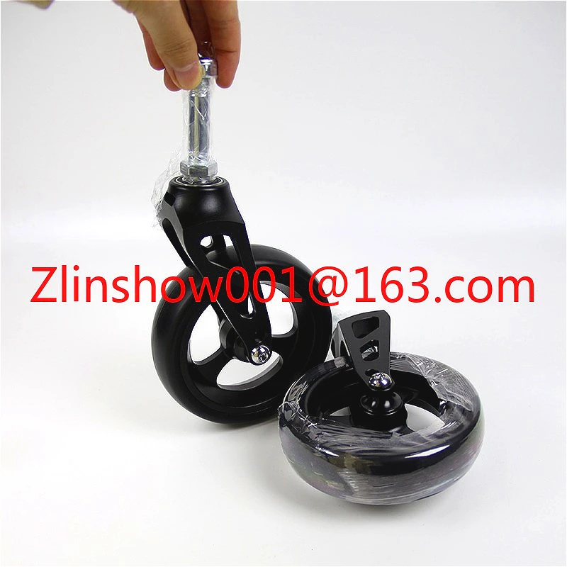 5 Inch, Black Aluminum Alloy Wheelchair Wheels Front Fork Universal ...
