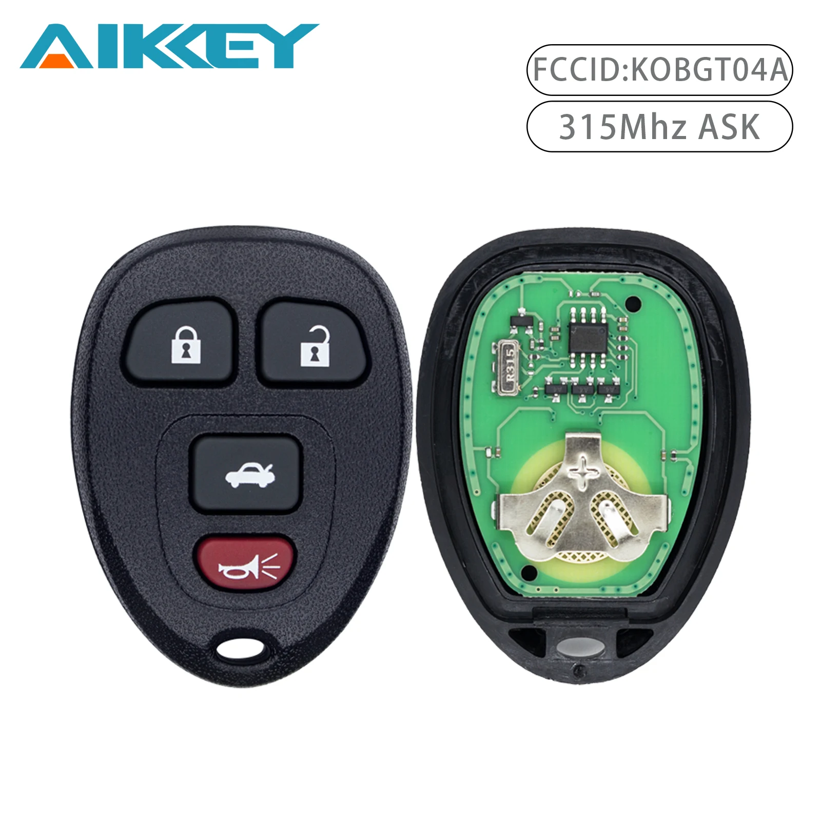 KOBGT04A Remote Fob 4 Button 315Mhz for Chevrolet Malibu Buick Pontiac ...