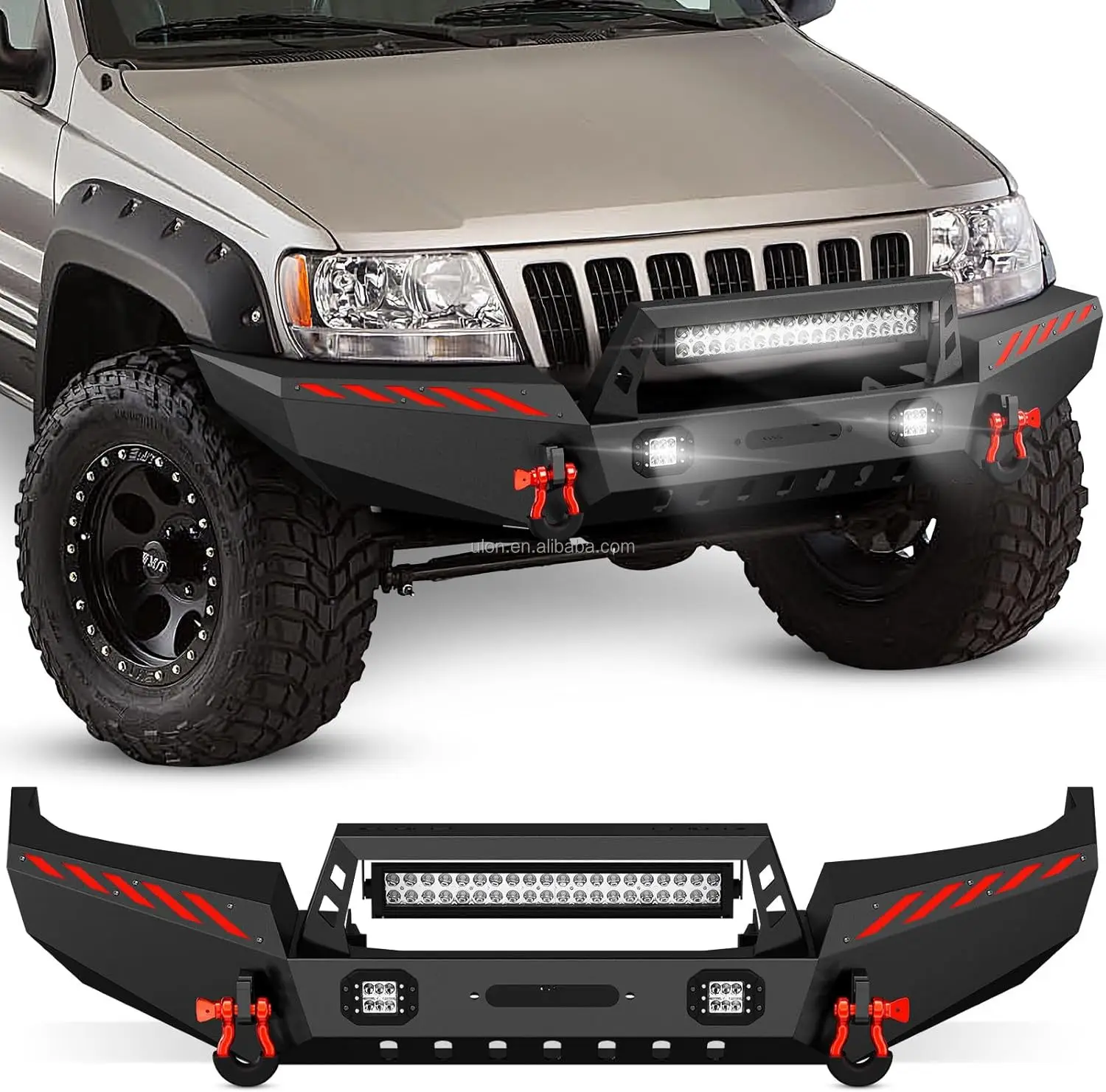 โรงงานราคา OEM กันชนหน้า Fit 1999-2004 Jeep 2nd Gen Grand Cherokee WJ ...