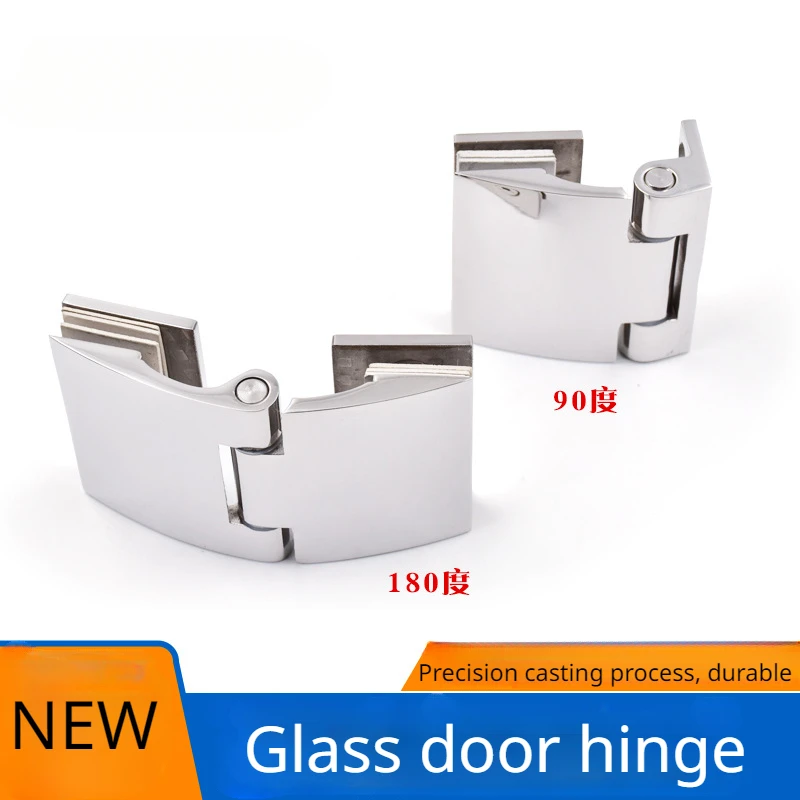 Curved-surface-bathroom-stainless-steel-glass-clips-shower-hinges-non ...