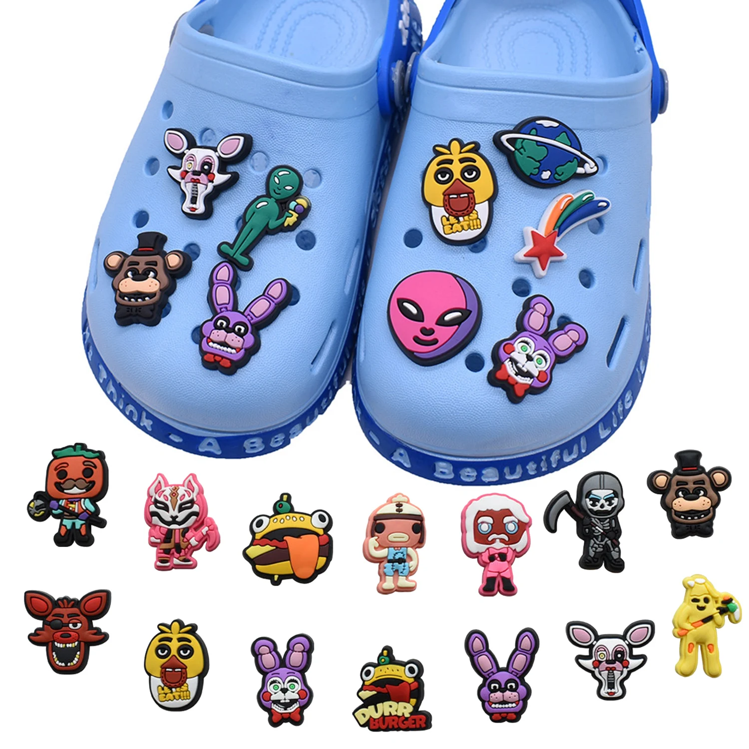 Fnaf-Five-Nights-Freddy-Crocs-Charm-Anime-zapatillas-Decoraci-n ...