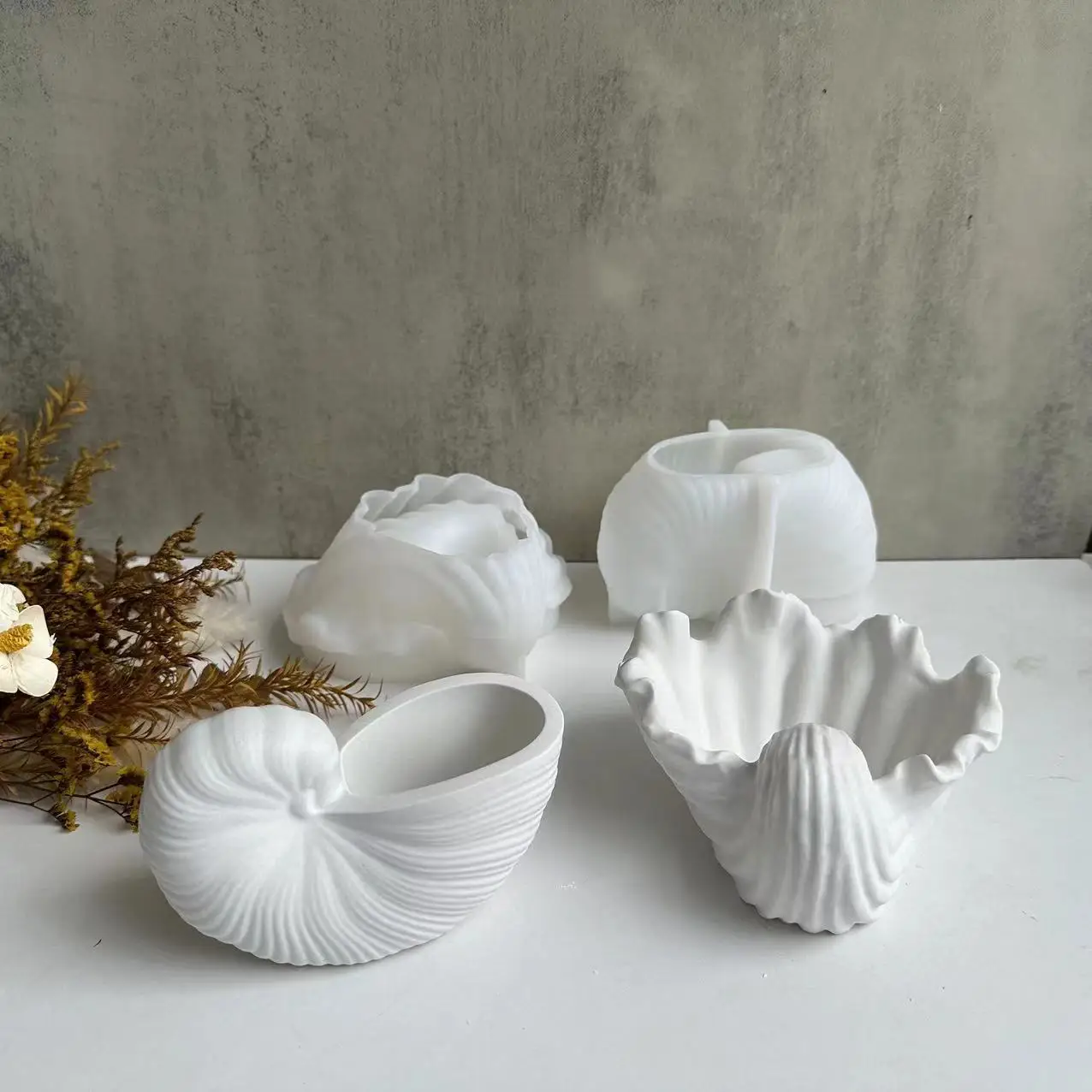 Shell-Conch-Shape-Candle-Jar-Silicone-Mold-Creative-Jewelry-Storage ...