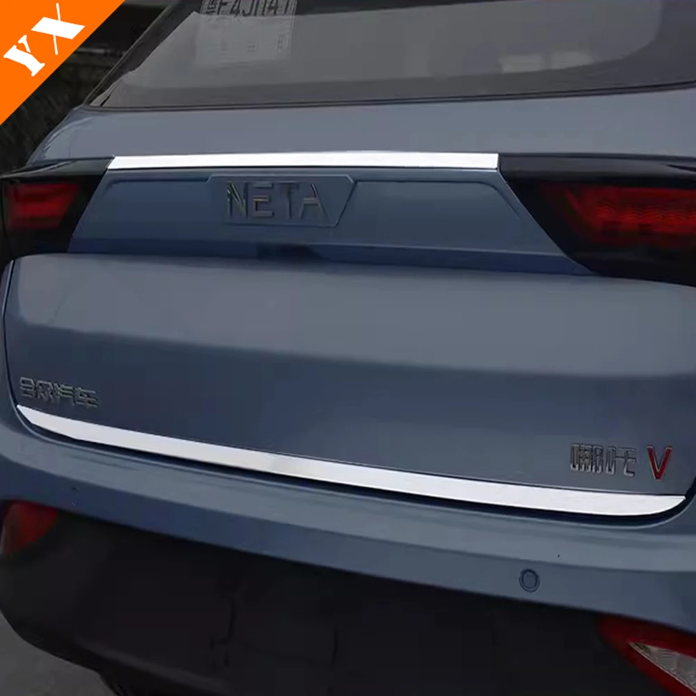 For-NETA-V-Stainless-Exterior-Accessories-2022-2024-Car-Front-Rear-Fog ...