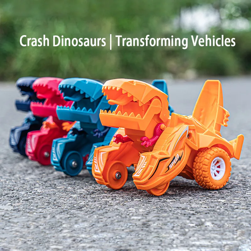 Crash-deformation-dinosaur-toy-car-children-inertia-car-fall-resistant ...