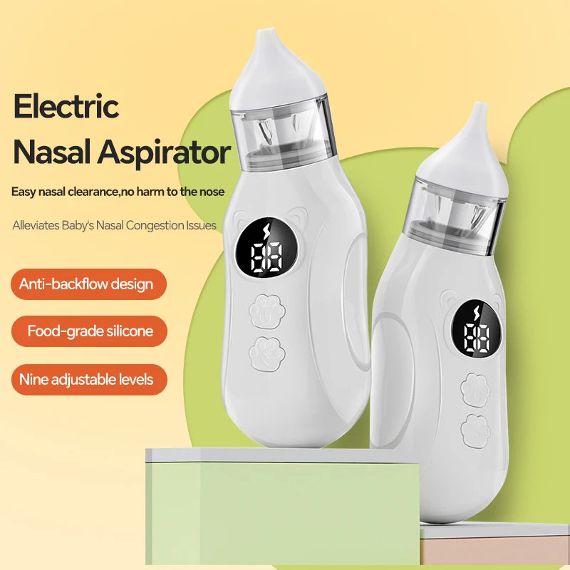 Electric Baby Nasal Aspirator Low Noise Rechargeable 9 Suction Levels ...