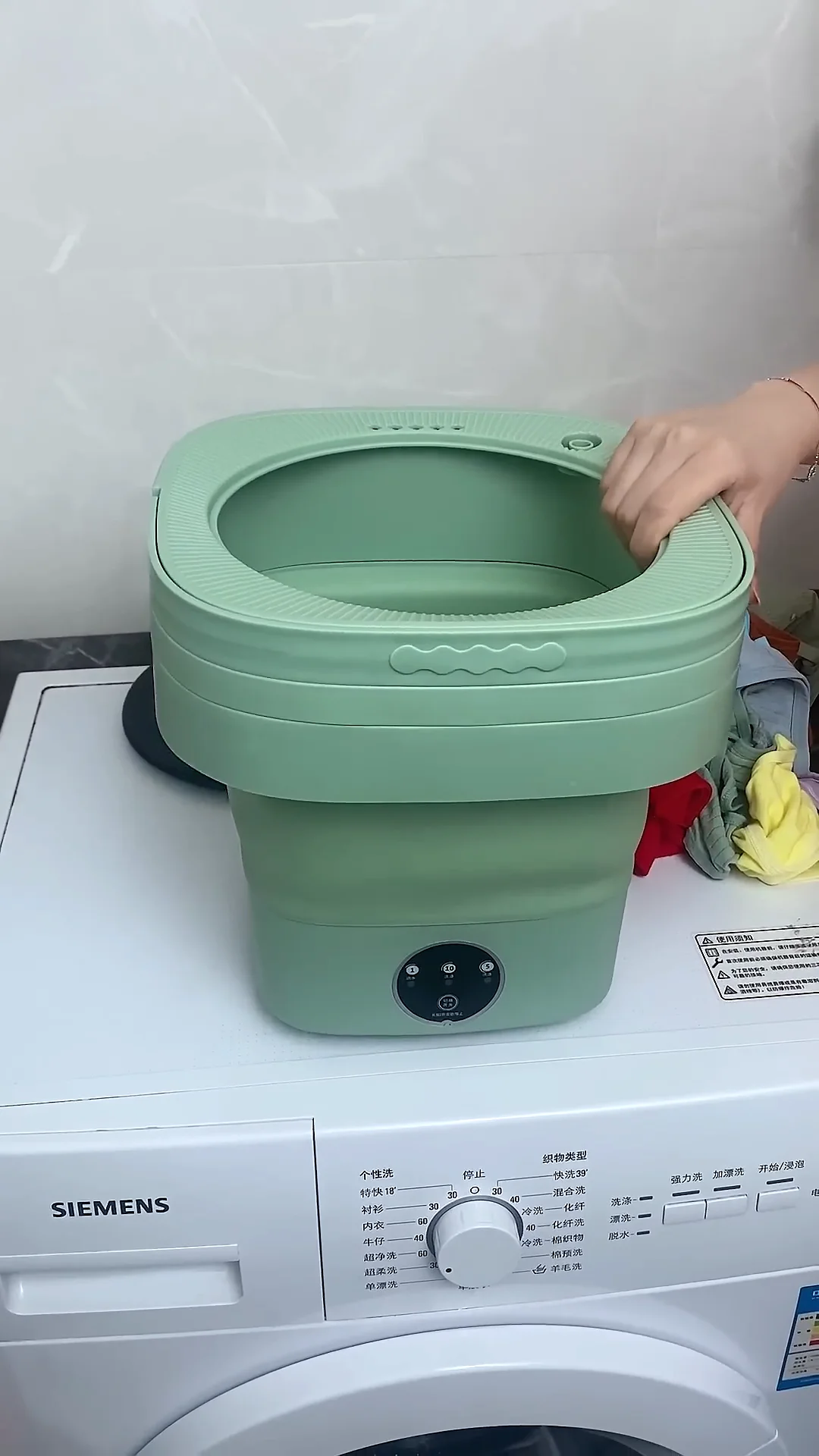New 2 in 1 - Foldable mini washing machine with dryer - baby washing ...