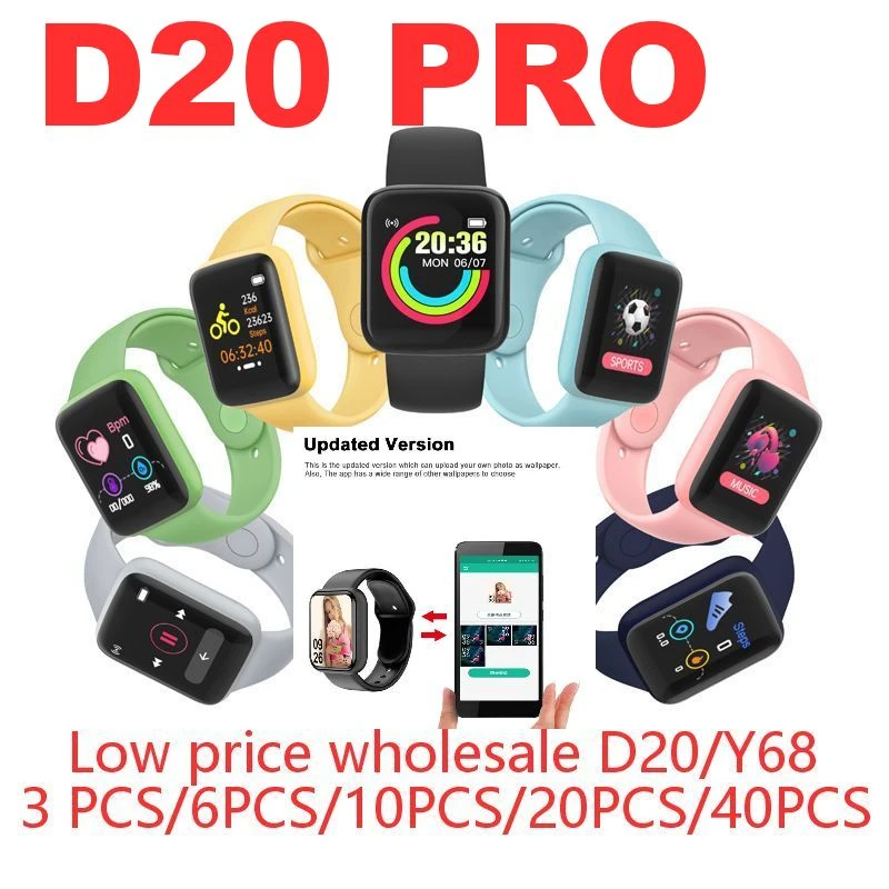 D20 Smart Watch Men Bluetooth Sync Phone Informations USB Charging DIY ...