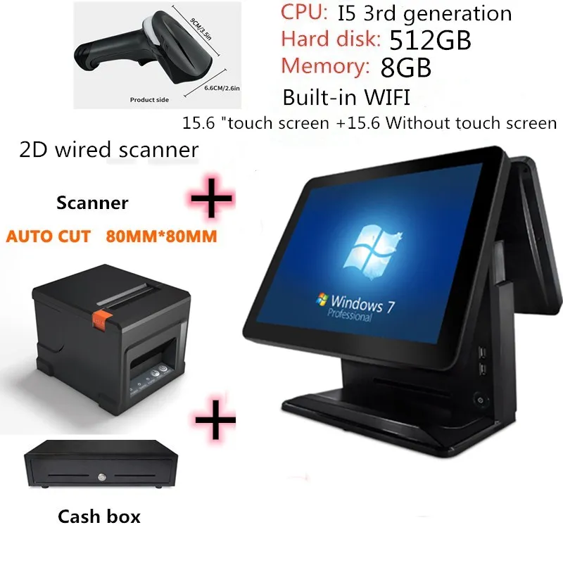 Cash Register Machine With Scanner