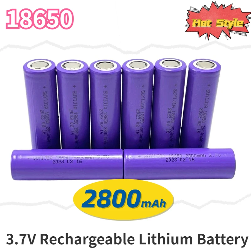 New-18650-2800mAh-3-7V-Rechargeable-Lithium-Battery-for-Strong-Light-Flashlight-Mobile-Medical ...