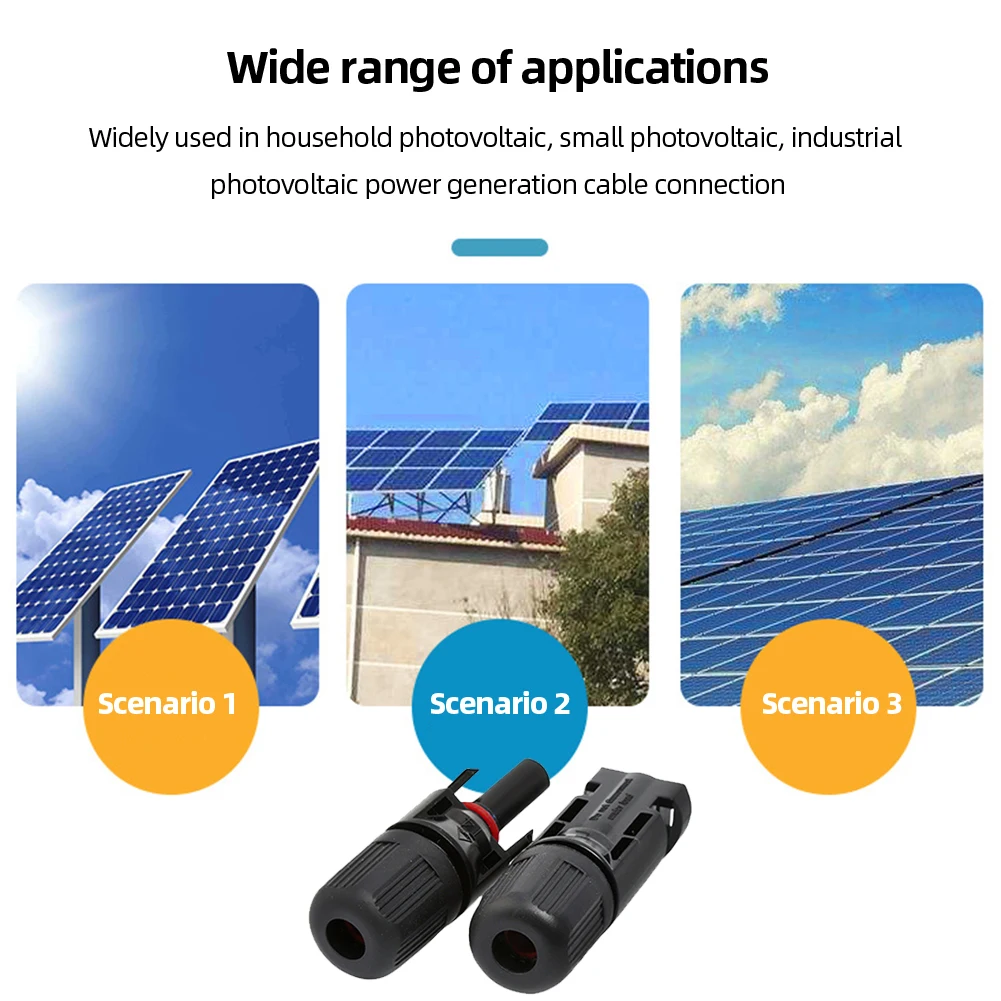 10-Pairs-PV-Cable-Connector-30A-Male-and-Female-Solar-Panel-Cable ...