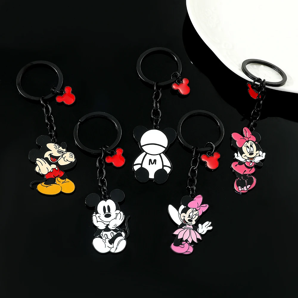 Kawaii-Disney-Mickey-Mouse-Keychain-Mickey-Minnie-Enamel-Metal-Pendant ...
