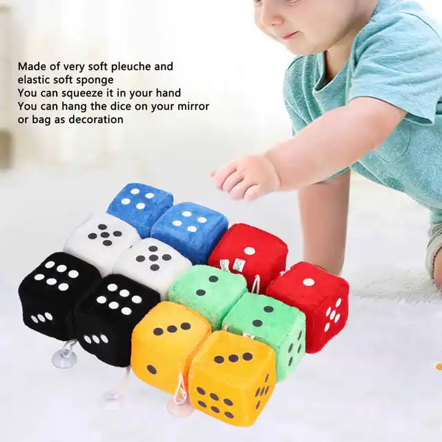 Turquoise Fuzzy Dice