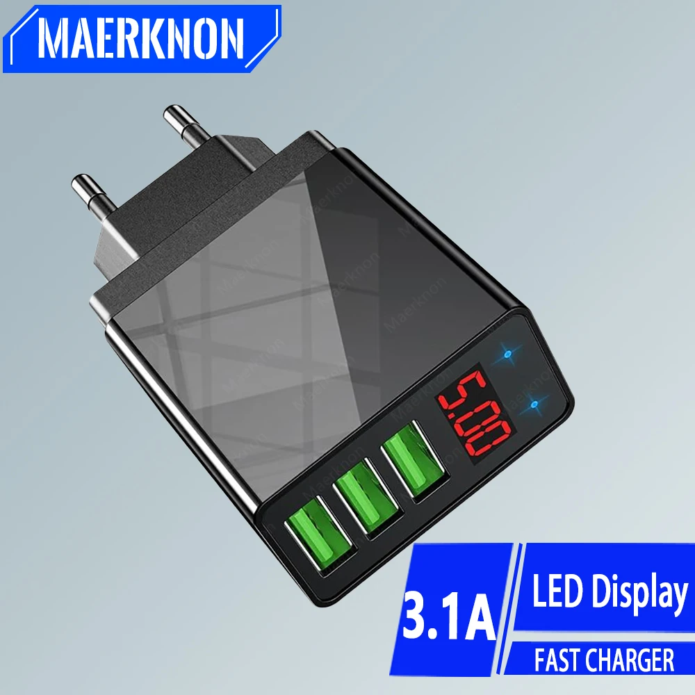 3-1A-3-Port-USB-Charger-Fast-Charge-Wall-Charger-For-iPhone-Samsung ...