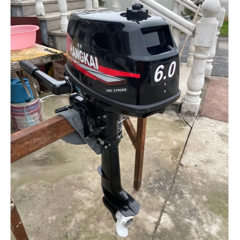 Hangkai 2 Stroke 6HP Gas Outboard Engine for Fishing Kayak, Canoe Boat ...