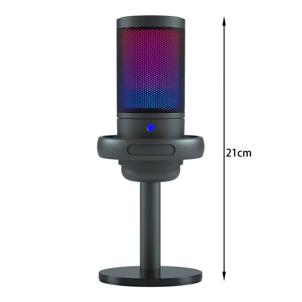 Streaming Long Lasting USB Touch Mute Condenser Microphone with Stand ...
