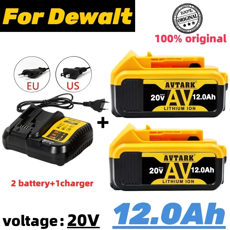 100-Original-20V-12Ah-Battery-compatible-for-DeWalt-power-Tools-DCF887 ...