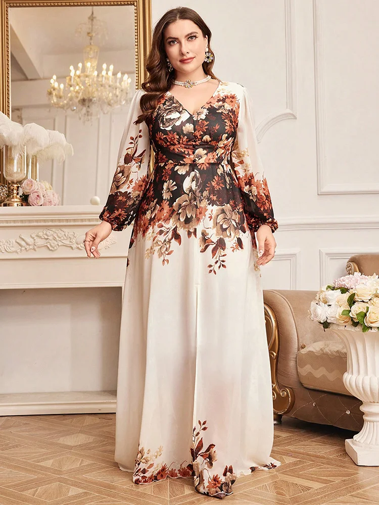 TOLEEN-2024-New-Summer-Plus-Size-Womens-Lantern-Sleeve-Arabian-Clothing ...