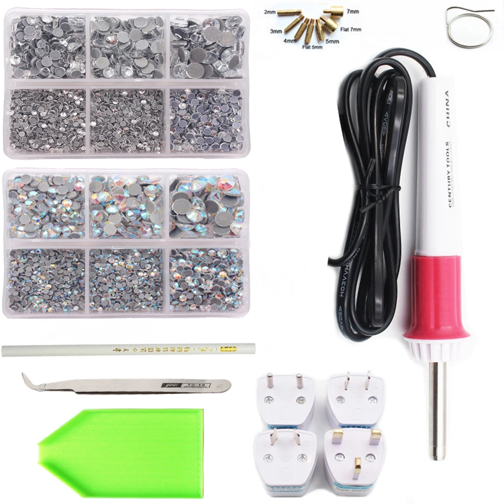 1 set Heating Tool Hot Fix Rhinestones Applicator Wand Gun Use For ...