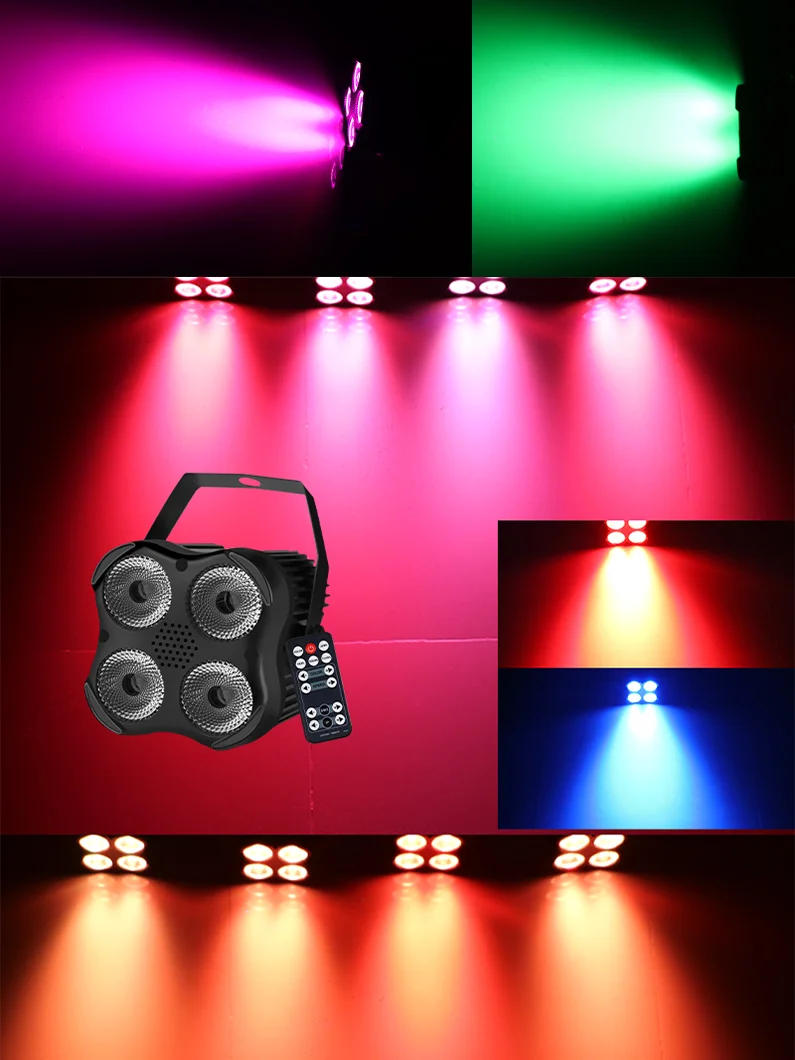 COB small four-eye par light mini party par light disco party light ...