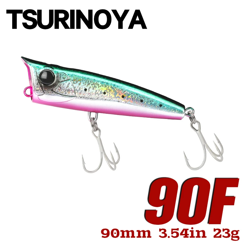 TSURINOYA-90mm-23g-Topwater-Popper-Fishing-Lure-DASHER-90F-Bubble ...