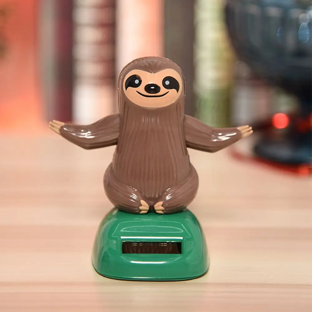 Solar-Powered-Toys-Dancing-Sloth-Model-Home-Car-Ornament-Kid-Toy-Gift ...