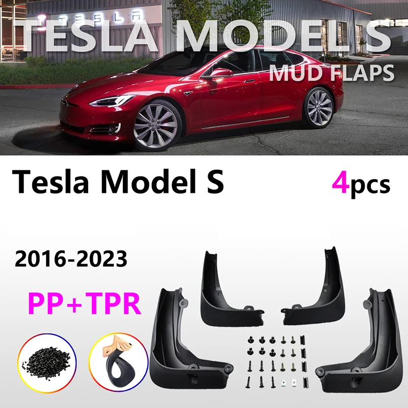 Auto Mud Flaps for Tesla Model S 2016-2023 Auto Mudflaps Front and Rear ...