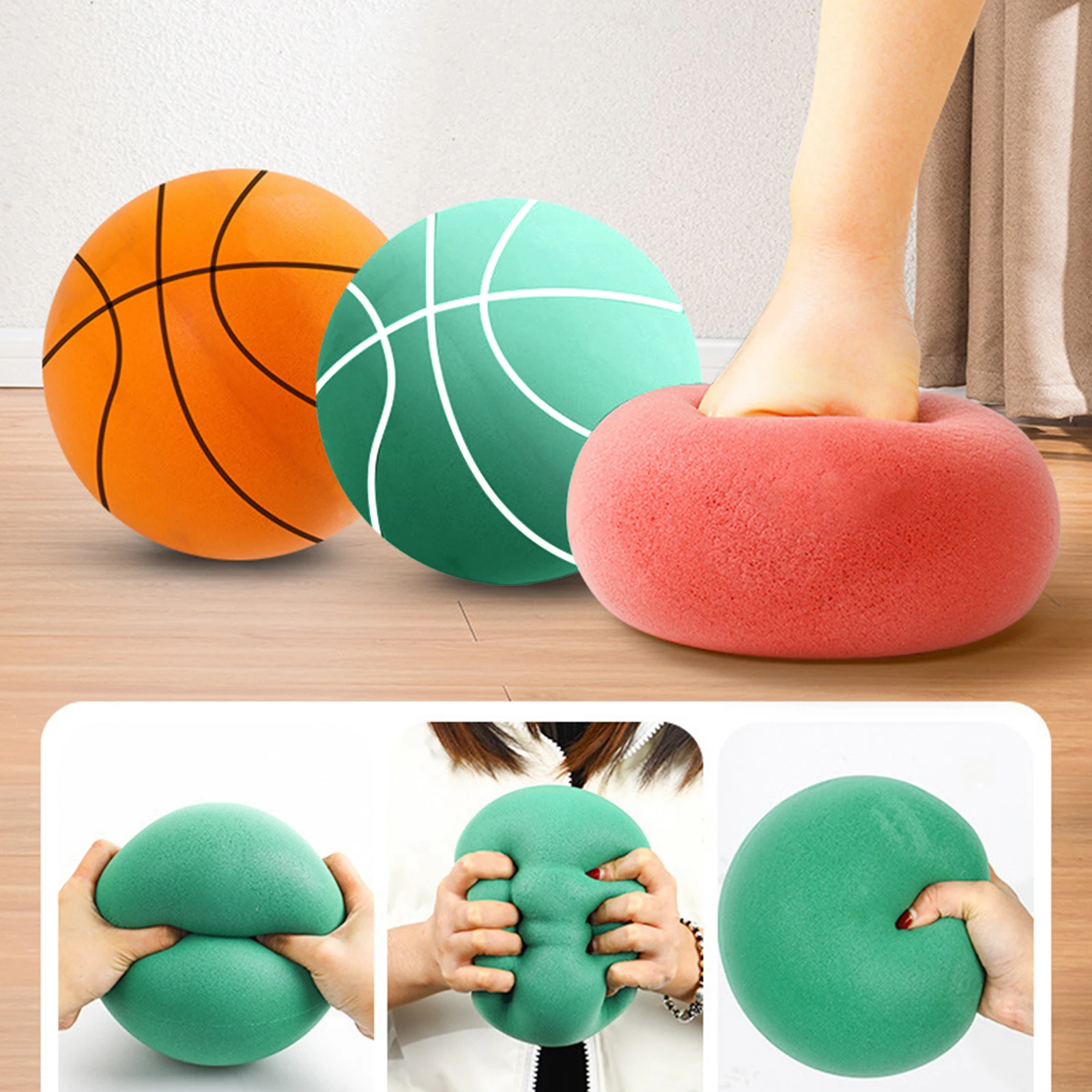 Silent-High-Density-Foam-Sports-Ball-Indoor-Mute-Basketball-Soft ...
