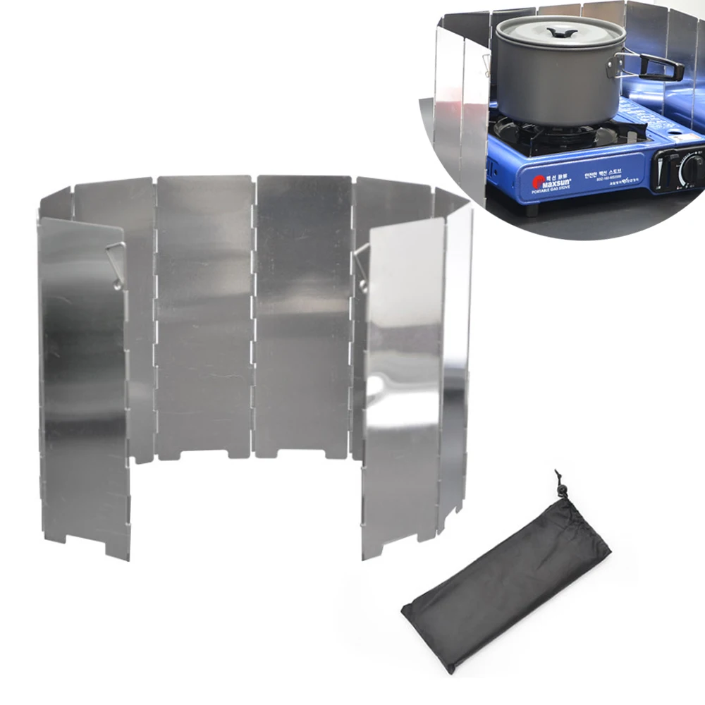 8-10-Plates-Gas-Stove-Wind-Shield-24-8-5cm-Aluminum-Alloy-Outdoor ...