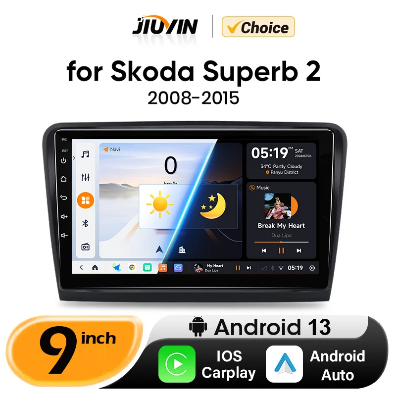 JIUYIN-For-Skoda-Superb-2-2008-2015-Car-Radio-Multimedia-Video-Player ...