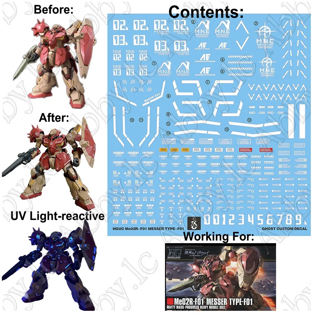 Hg 1/144 Decal | Decal Sticker | Model Accessories - 1/144 Me02r-f01 F01 Pre-cut - Aliexpress