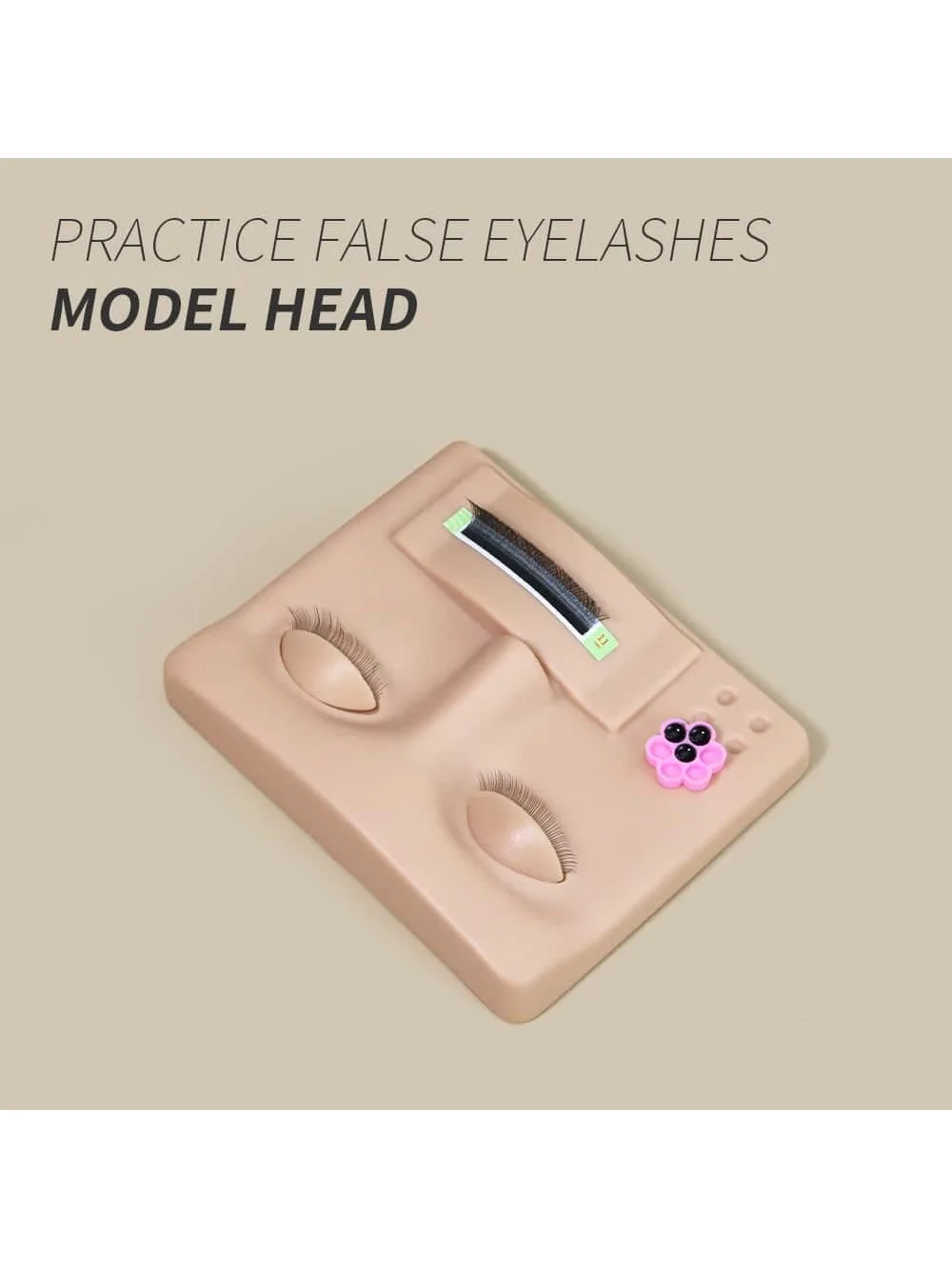 1pc Silicone Practice Eyelashes Extension Training Mannequin Head ...