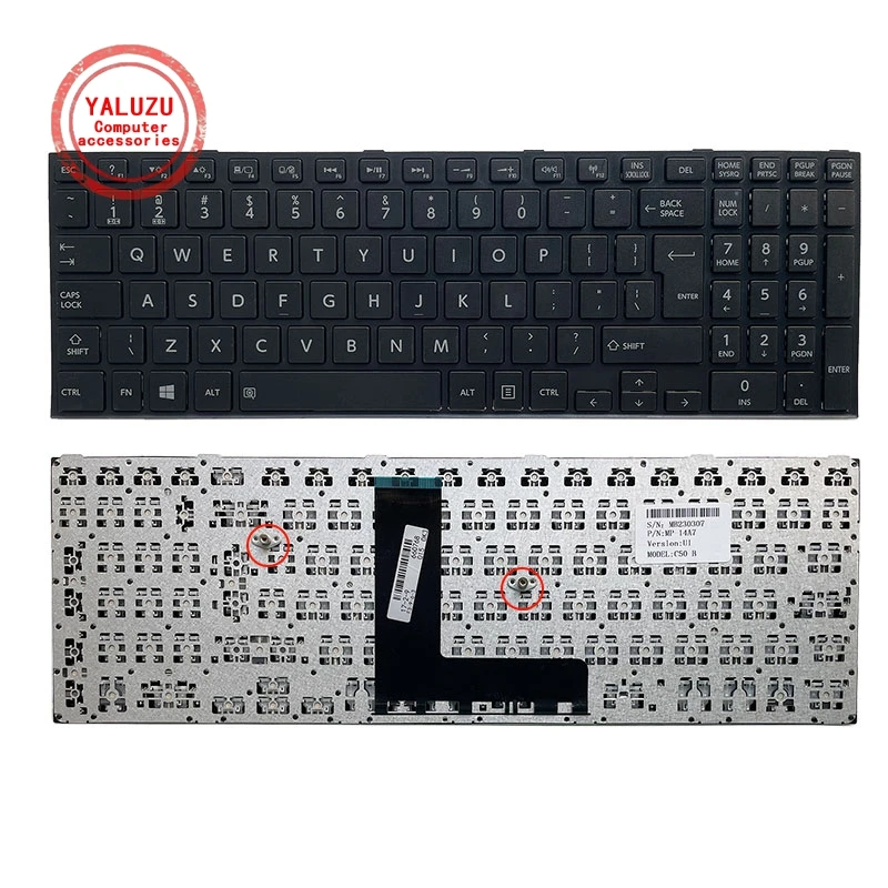 English Keyboard For Toshiba Satellite C50-B C50D-B C50DT-B C55-B C55D ...