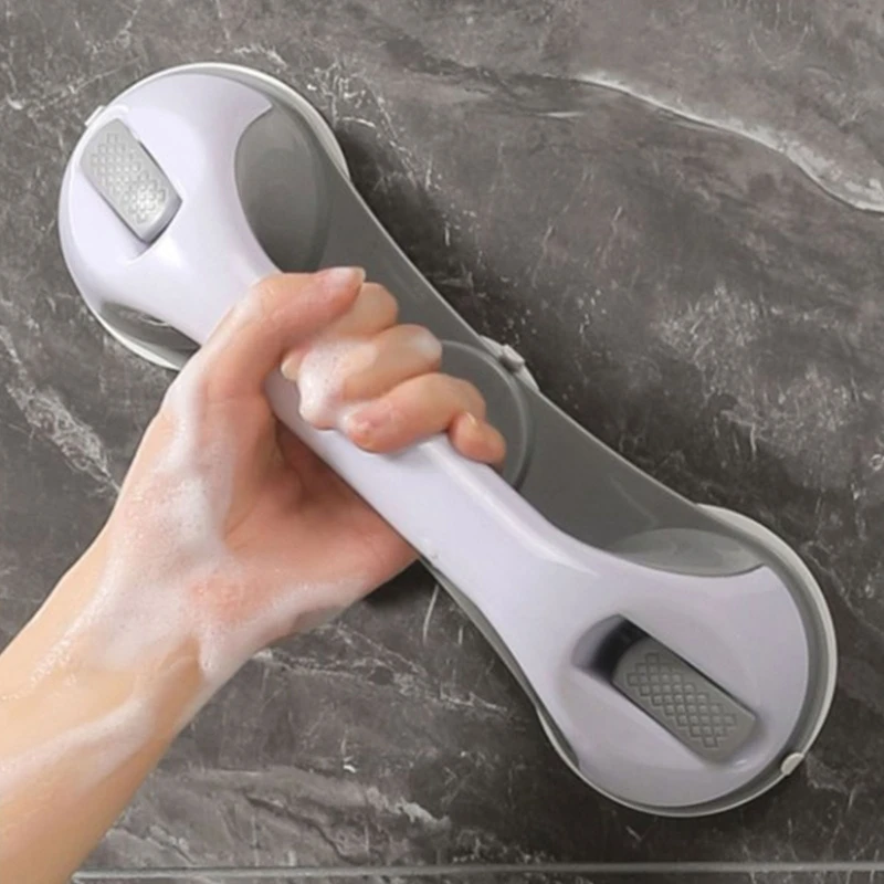 Wall Mounted Grab Bar Shower Handles Suction Cup Bathroom Rail ...