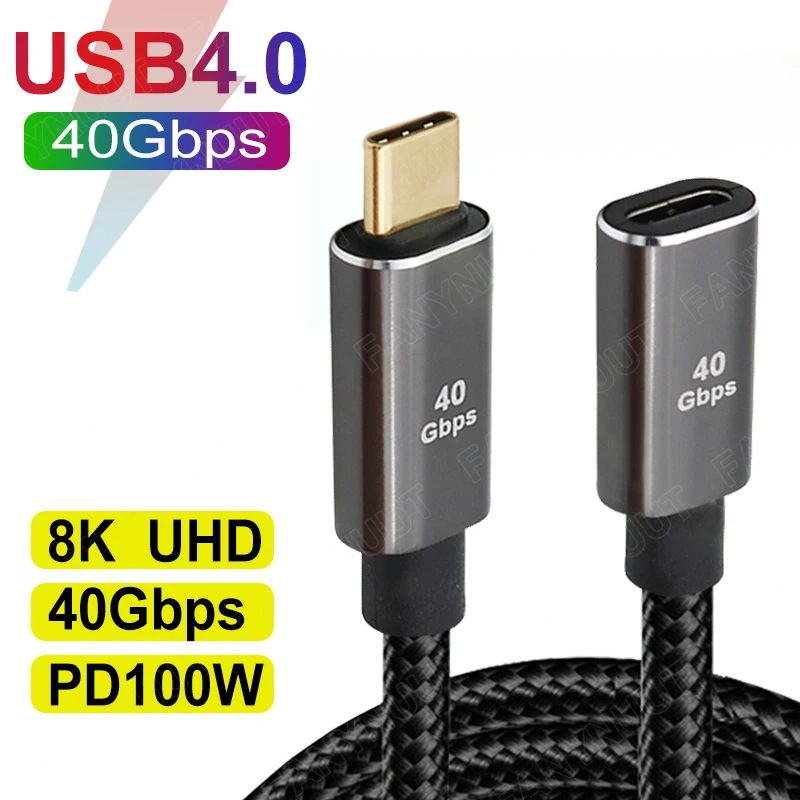 USB4-0-40Gbps-Extension-Cable-Thunderbolt-4-8K-60Hz-USB-C-Male-To ...