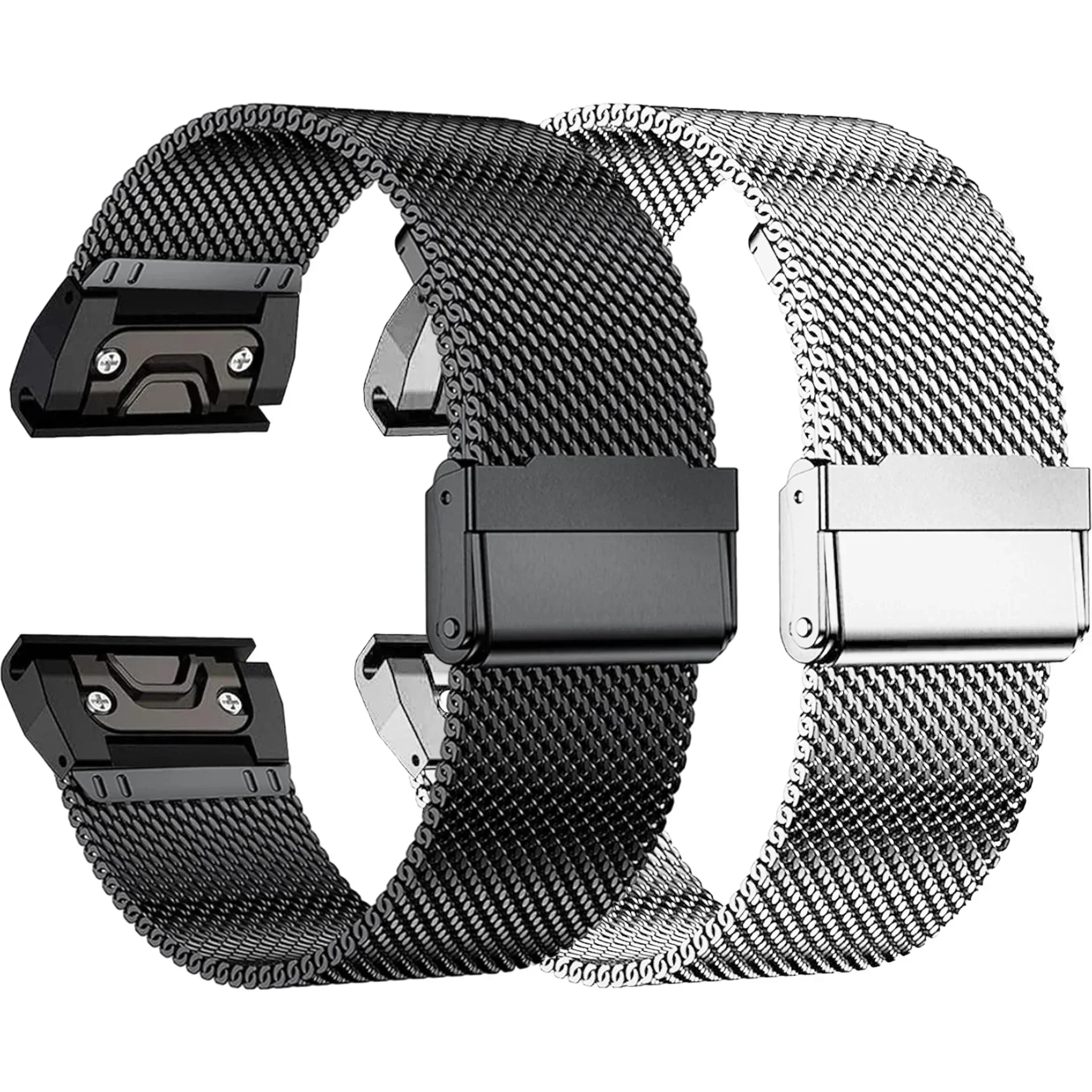 26 22 20mm Mesh Watch Band For Garmin Fenix 7x 6 Pro 5S Plus 3 HR ...