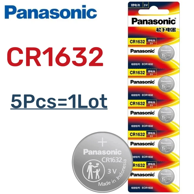 5pcs-Original-Panasonic-CR1632-CR-1632-ECR1632-DL1632-Button-Batteries-Cell-Coin-Lithium-Battery ...