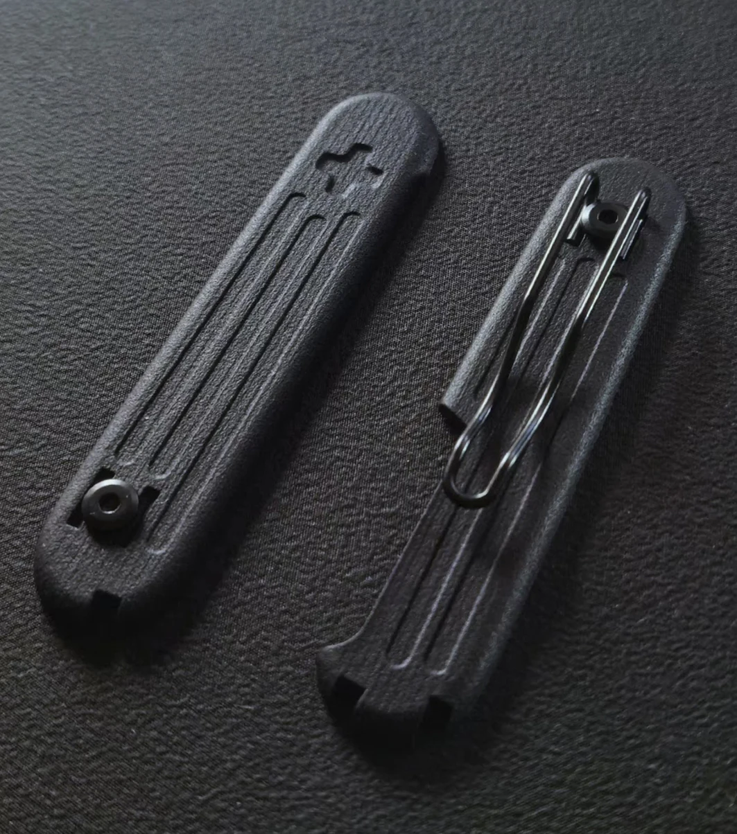 1 Pair Handmade Fibred Nylon Hand Scales with Clip for 91mm Victorinox ...