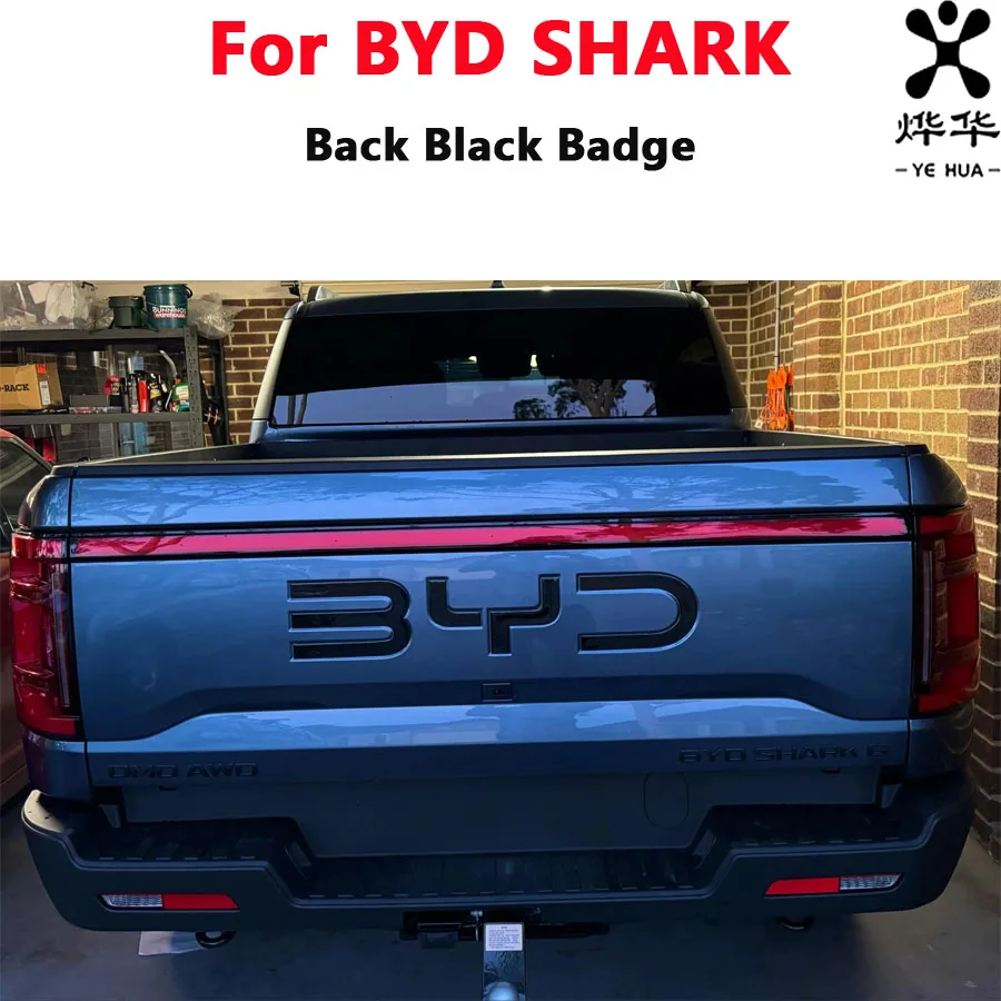 For BYD Shark 6 Accessories Black Car Label Sticker Car Front Logo ...