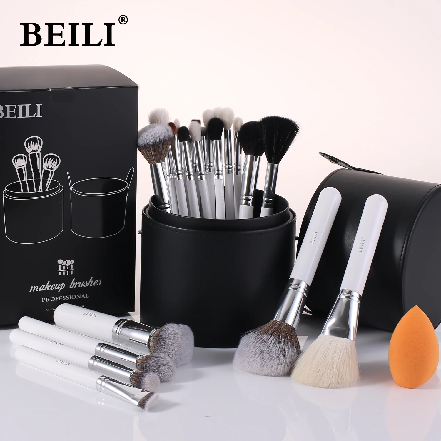 BEILI Makeup Brushes Set 24pcs Make Up Tools for Women Foundation ...