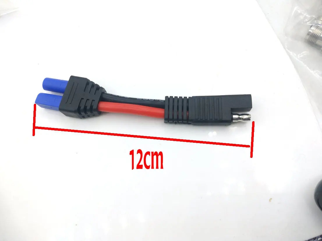 1pcs Soft Silicone Cable 10awg 12cm Ec5 Female To Sae Power Automotive ...