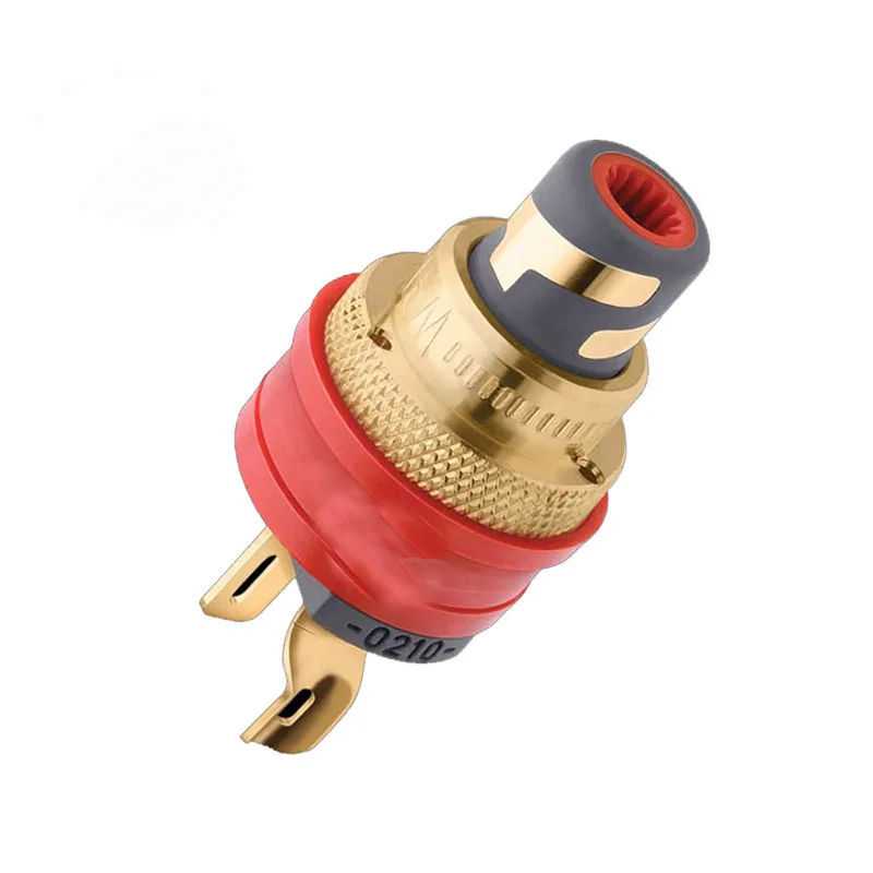 ドイツwbt 0201 0210発熱rca純銅純銀信号シート蓮スピーカーバインディングポスト端子コネクタ耐久性