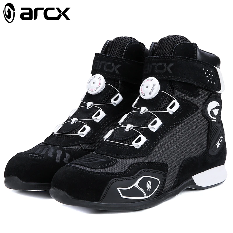 ARCX-Black-Motorcycle-Riding-Protective-Boots-Men-s-Shoes-Summer ...