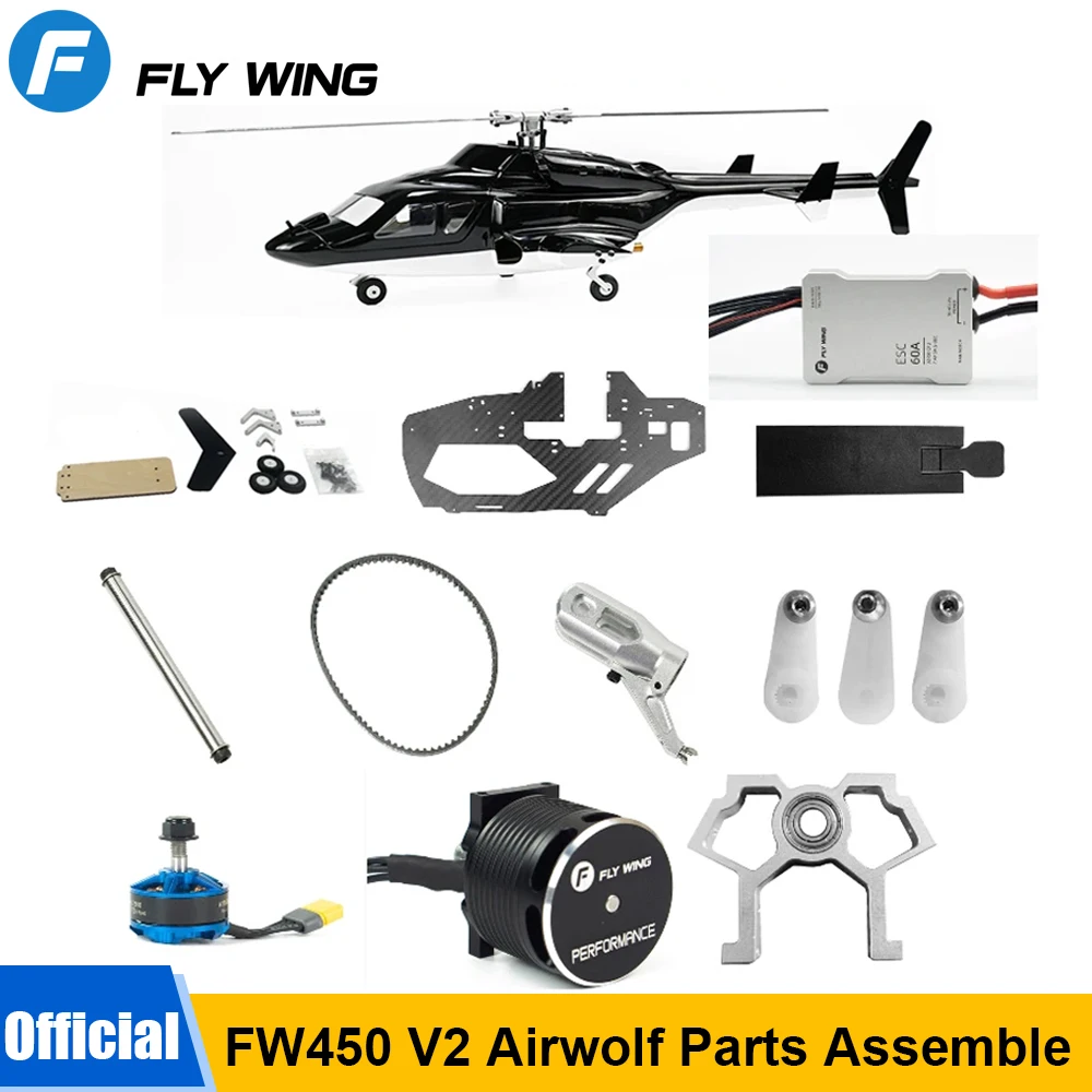 FLYWING-Airwolf-RC-Scale-Helicopter-Spare-Parts-Belt-Gear-Linkage-ESC ...