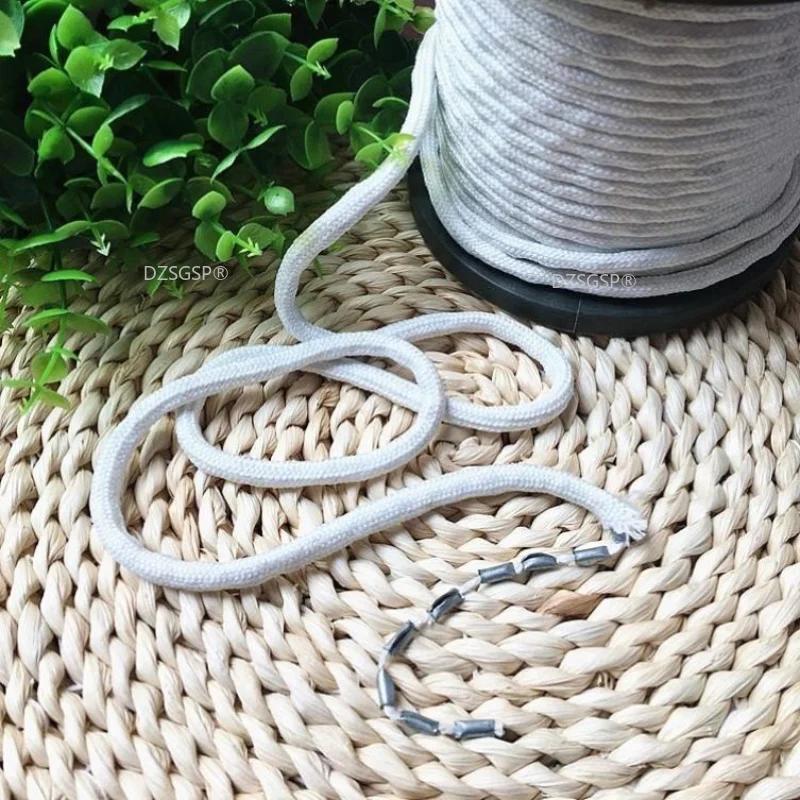 Rope-DIY-Curtain-White-Cotton-Thread-Rope-on-Bottom-of-The-Tulle-Make ...