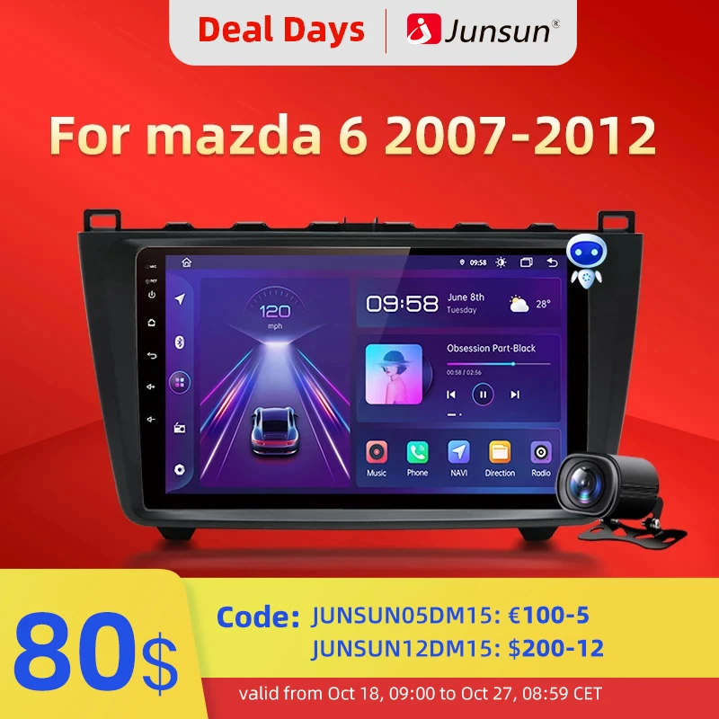 Junsun V1pro Ai Voice 2 Din Android Auto Radio For Mazda 6 Gh 2007 - 2012 Carplay 4g Car ...