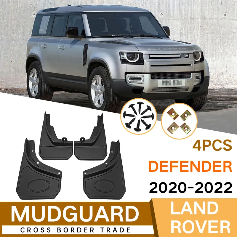 For-Land-Rover-Defender-2020-2022-black-car-mudguard-Reduce-dust-Resist ...