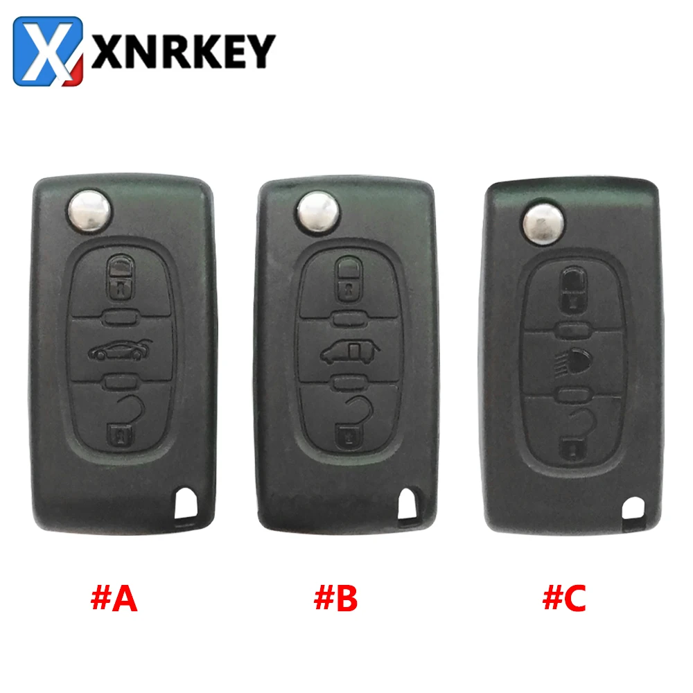 XNRKEY – télécommande à 3 boutons, 433MHz, pour PEUGEOT et citroën C2 ...