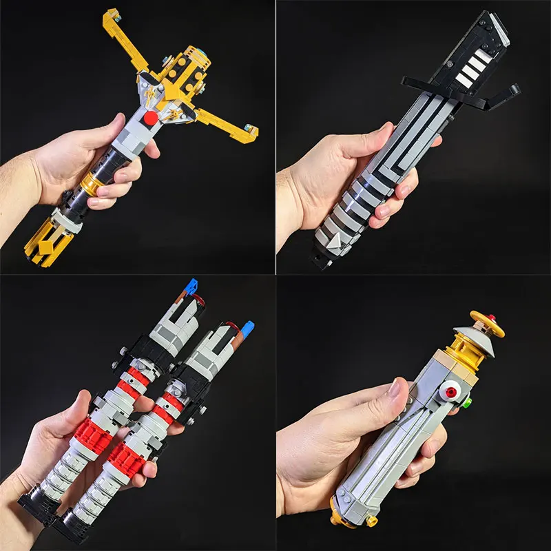 MOC Building Blocks Lightsaber With Stand And Dark Saber DIY Bricks ...
