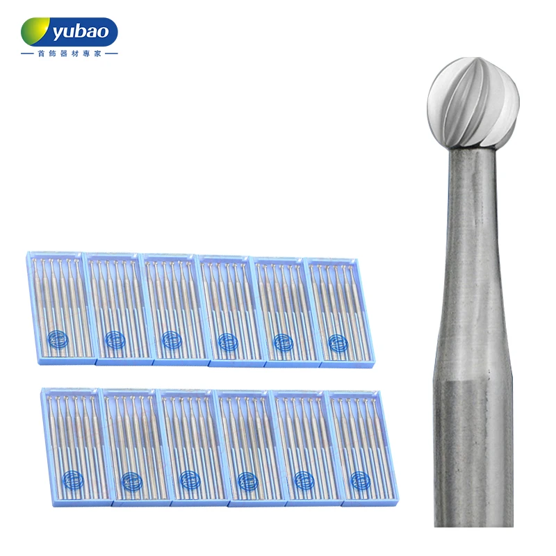 6Pcs-YUBAO-Germany-Imported-F1-Wave-Needle-Ball-Grinding-Head-Wooden ...