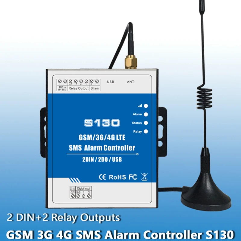 GSM-3G-4G-LTE-SMS-RTU-Controller-Alarm-S130-Relay-Switch-Turn-Lights-ON ...